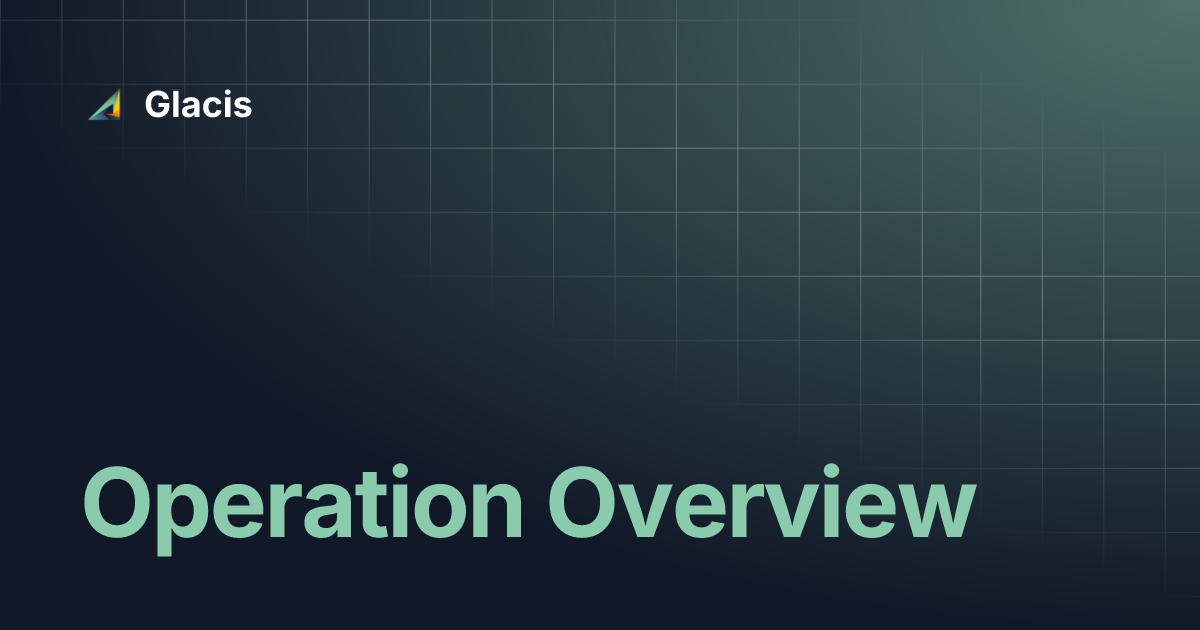 Operation Overview | Glacis